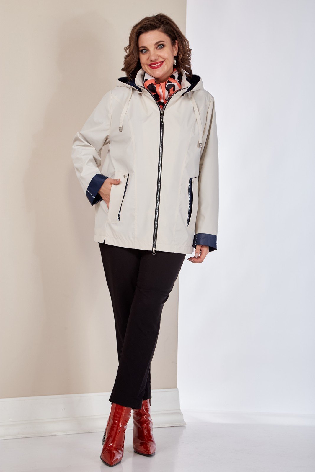 Куртка 2143 молочный Shetti купить в интернет магазине Велесмода